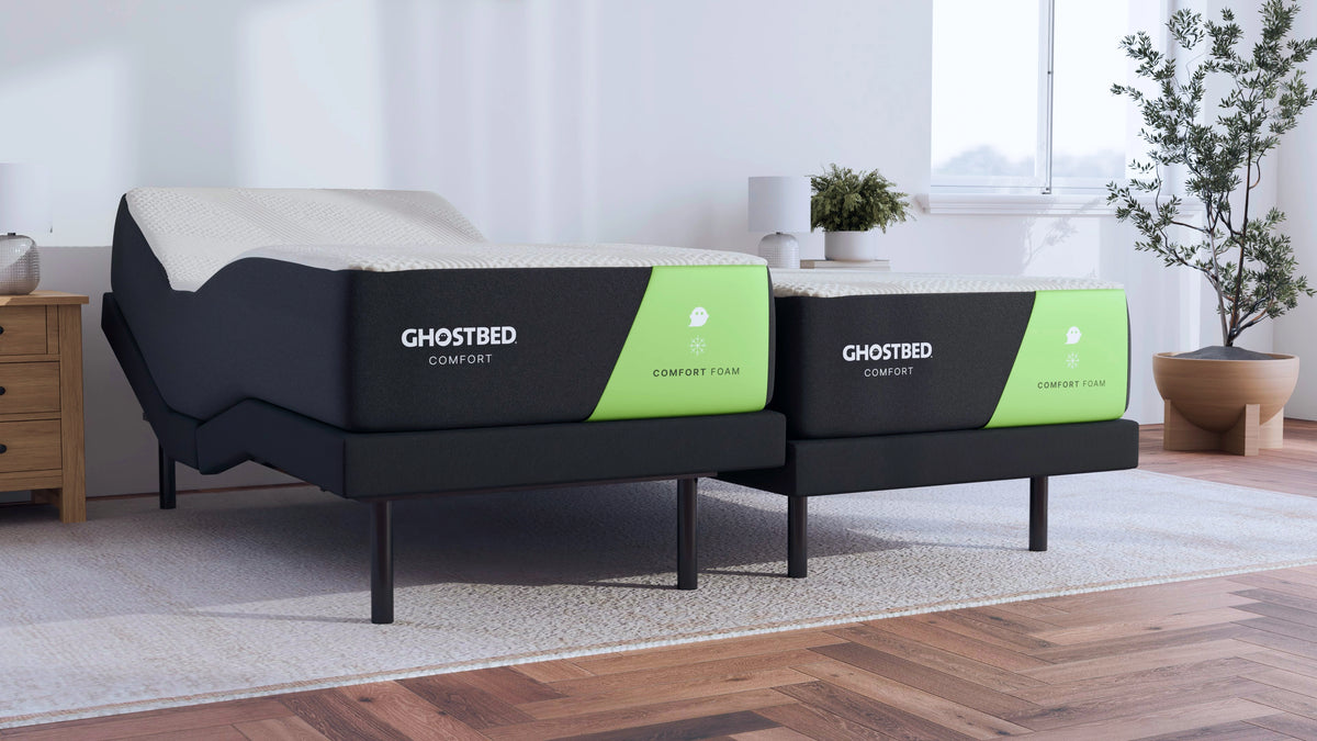 GhostBed Adjustable Bed Frame and Mattress Set | GhostBed®