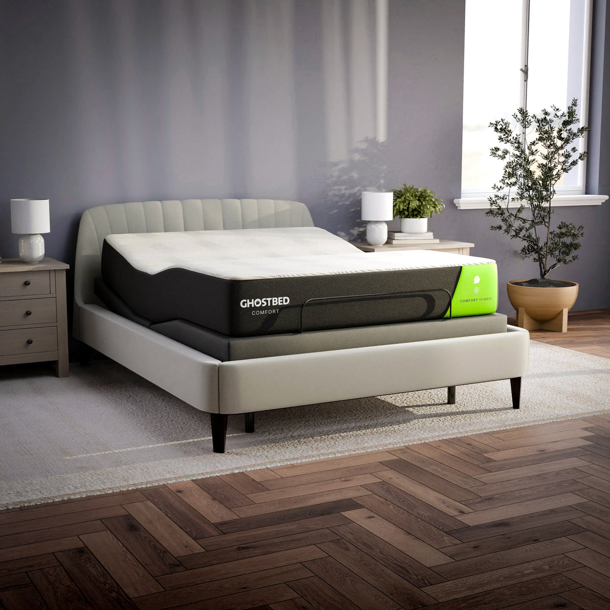 GhostBed Adjustable Bed Frame and Mattress Set | GhostBed®