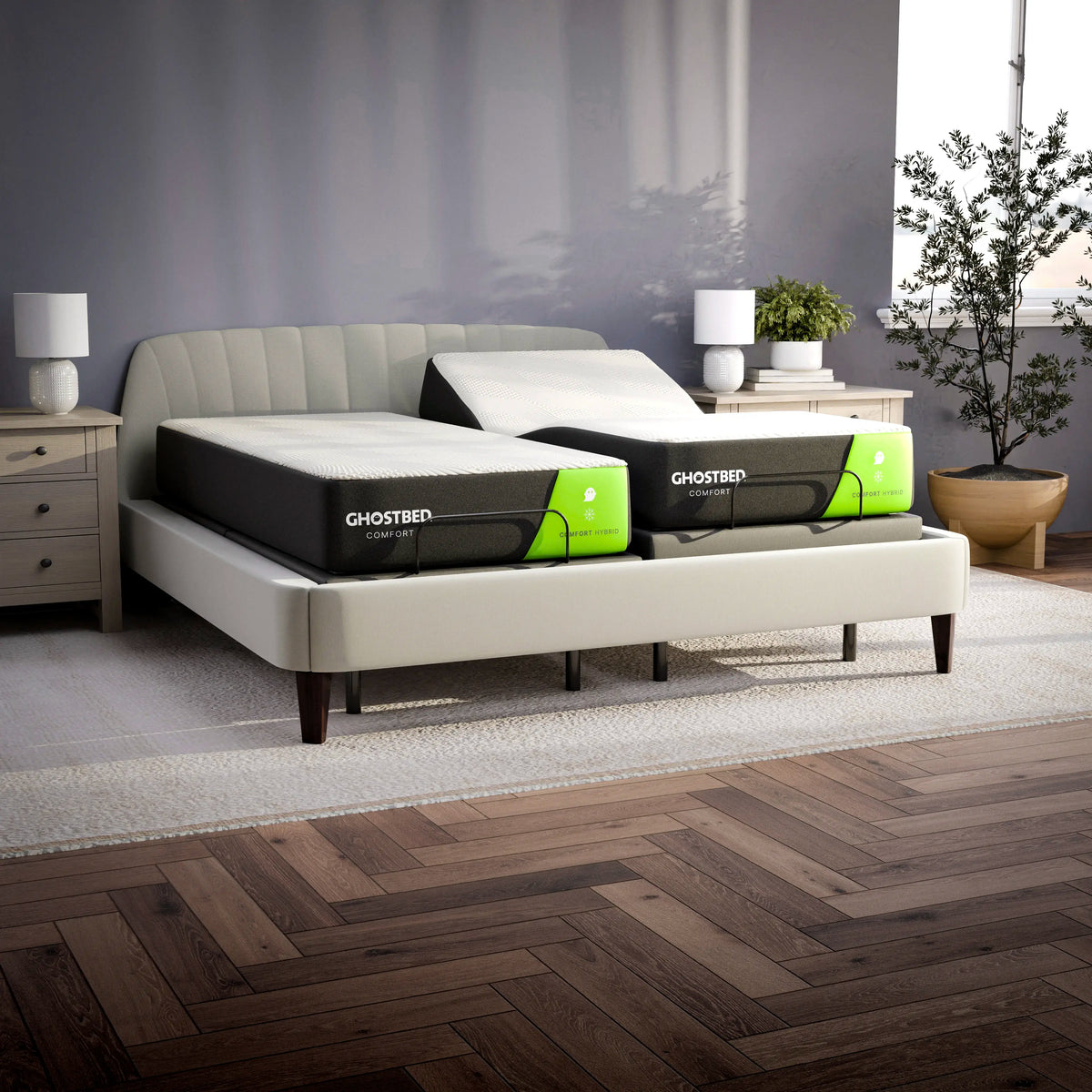 GhostBed Split King Mattress & Adjustable Bed Set | GhostBed®
