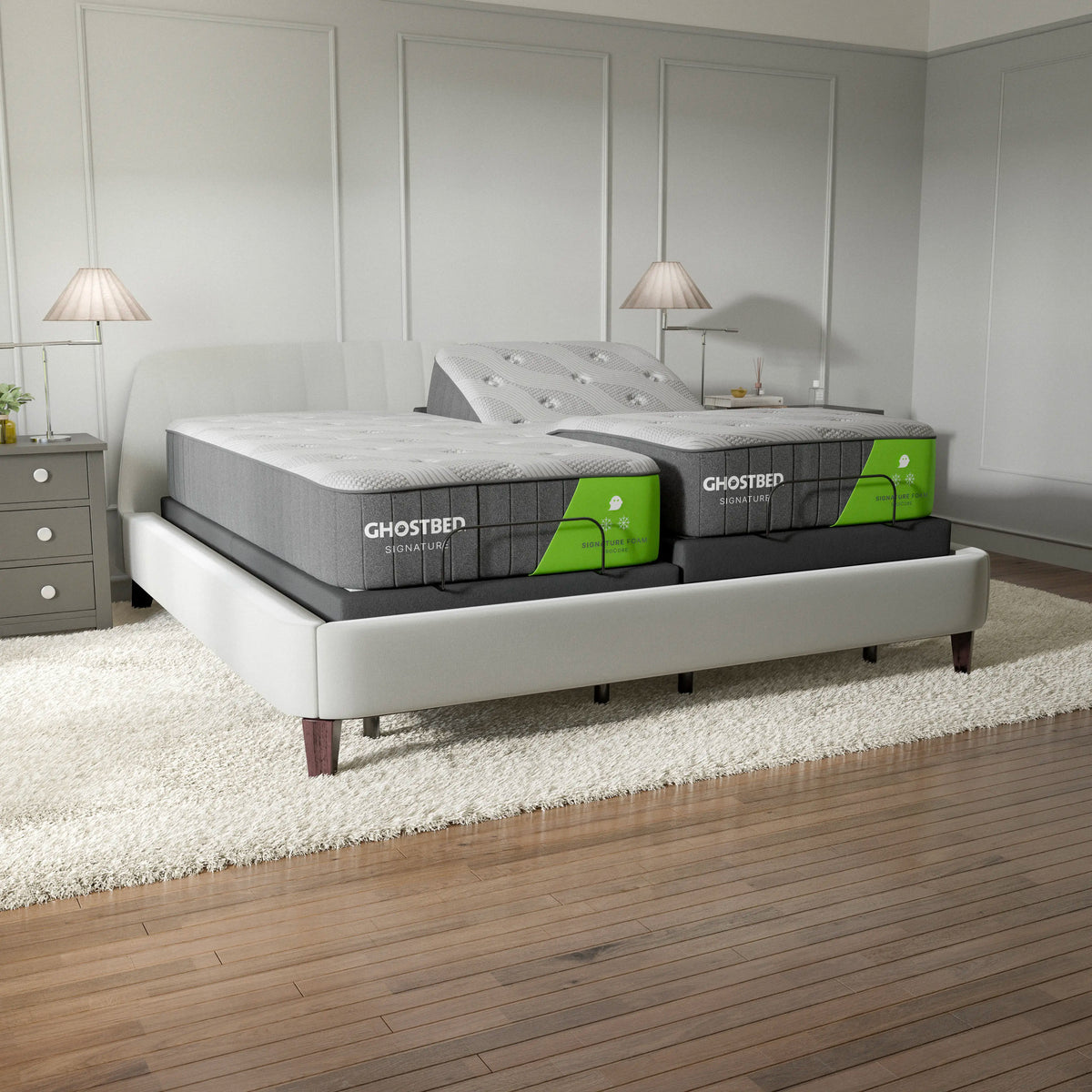 GhostBed Split King Mattress & Adjustable Bed Set | GhostBed®